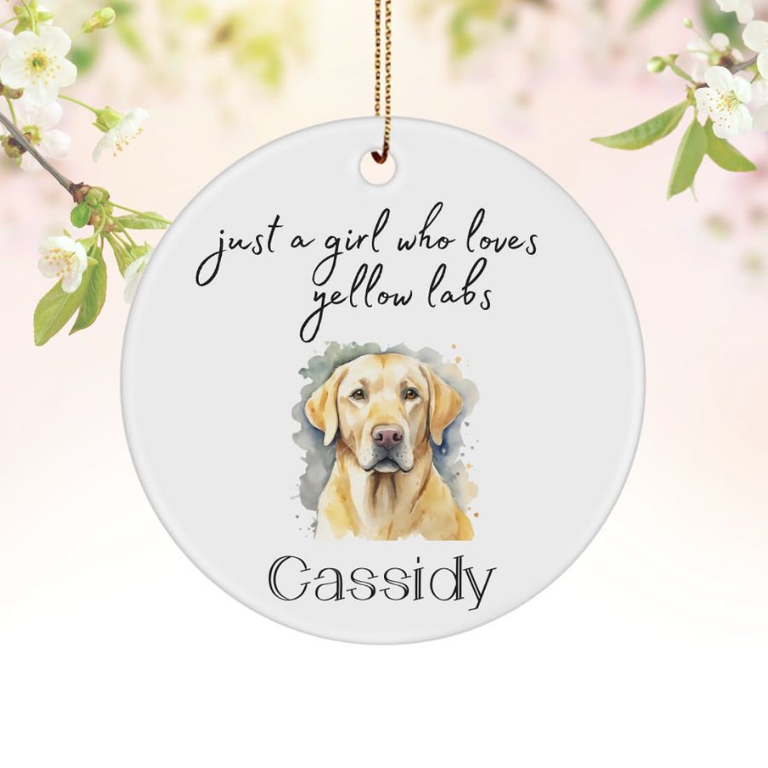 Personalized Yellow Lab Ornament: Labrador Lover Gift - Etsy