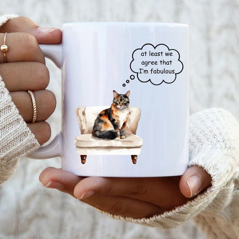 Funny Cat Meme Mug, Tortoiseshell Cat Mug, Gift for Cat Lover, Kitty ...