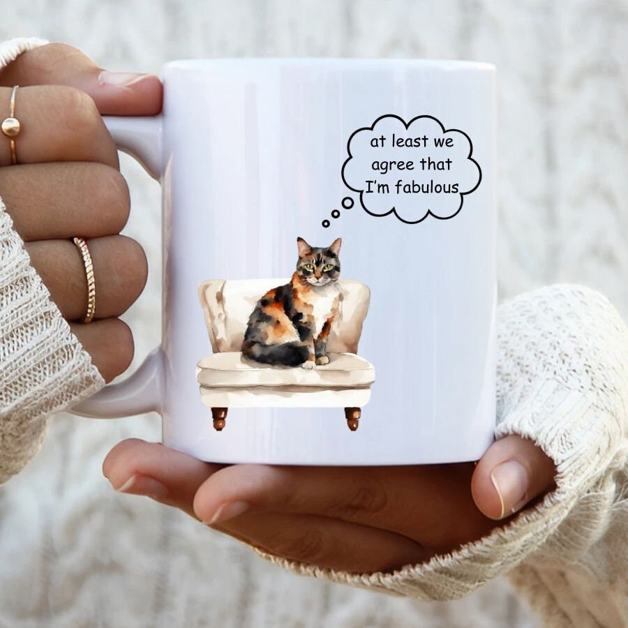 Funny Cat Meme Mug, Tortoiseshell Cat Mug, Gift for Cat Lover, Kitty ...