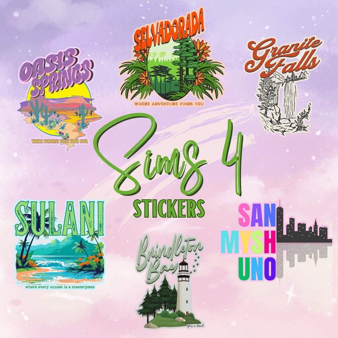 The Sims 4 Sticker Sheet, Sims 4 Stickers, Stocking Stuffer, Gift for ...
