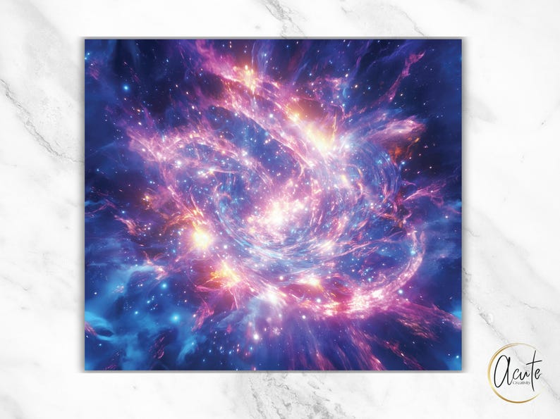 Galaxy and Nebula Outer Space Milky Way Full Wrap 20 Oz Skinny Tumbler ...