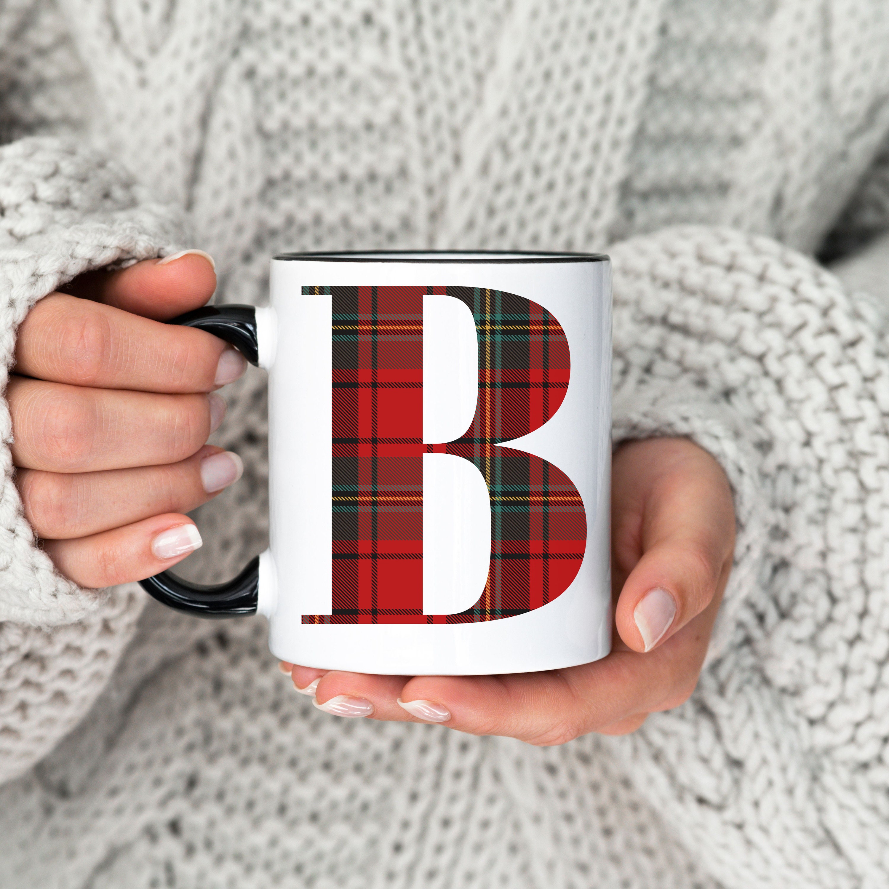 Personalized Initial Mug Custom Ceramic Coffee Cup With Initial ...