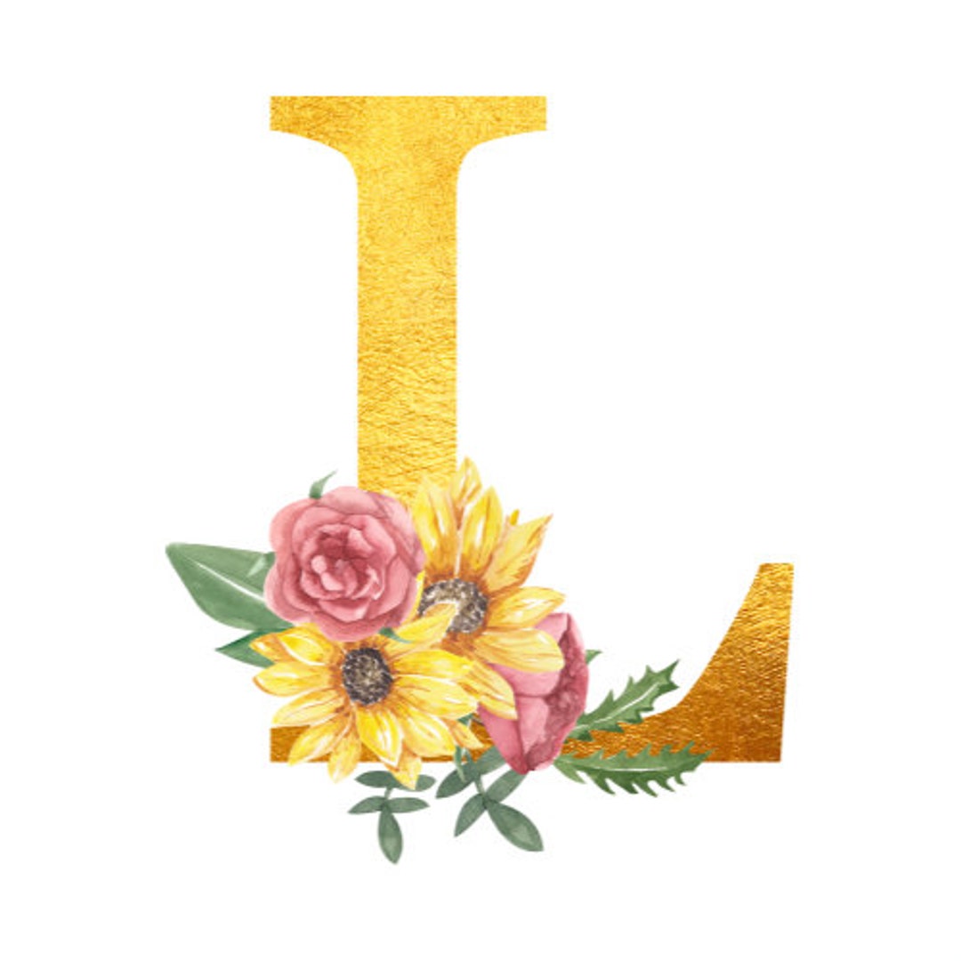 Flowered Letters 3 5 Pngs - Etsy