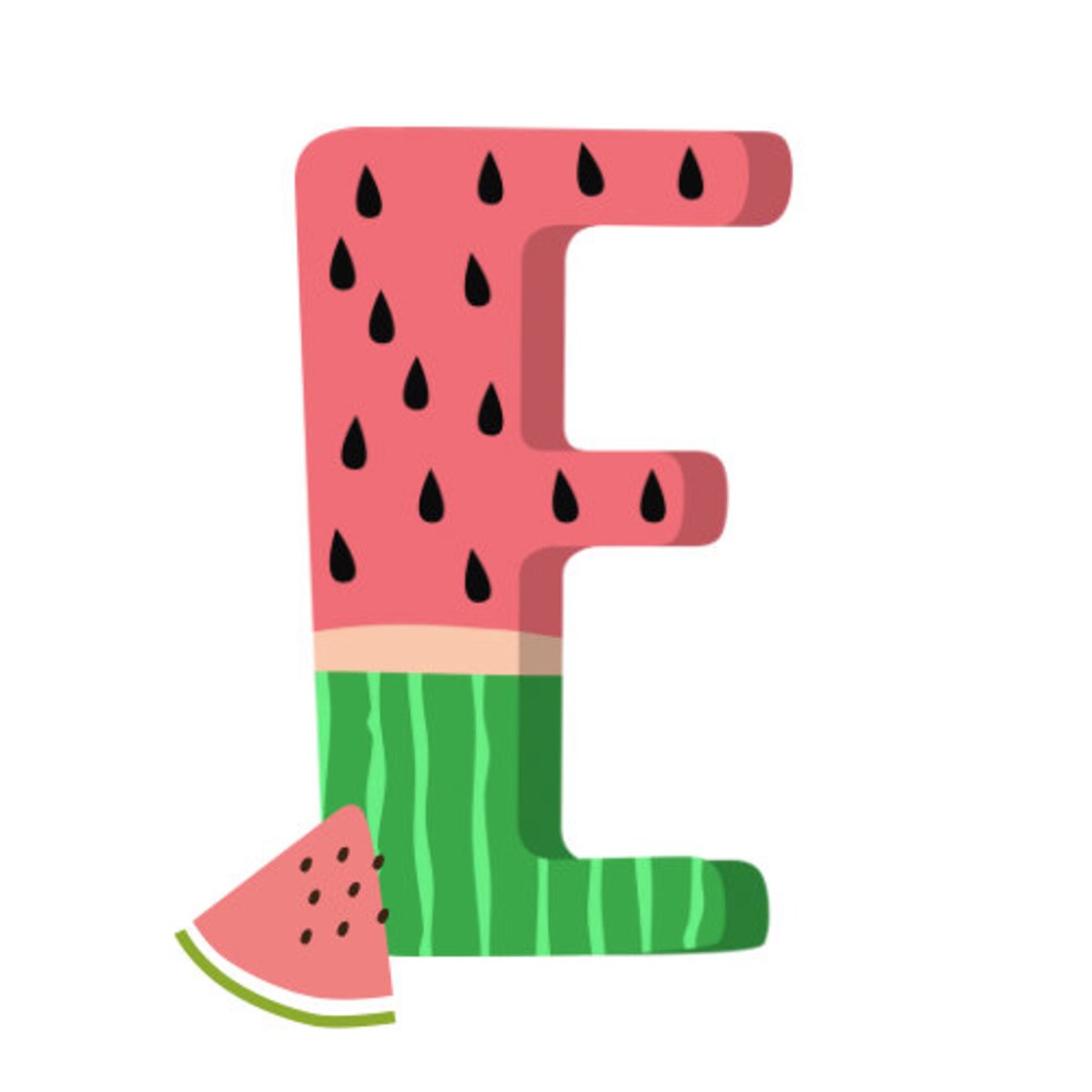Watermelon Alphabet 1 - Etsy