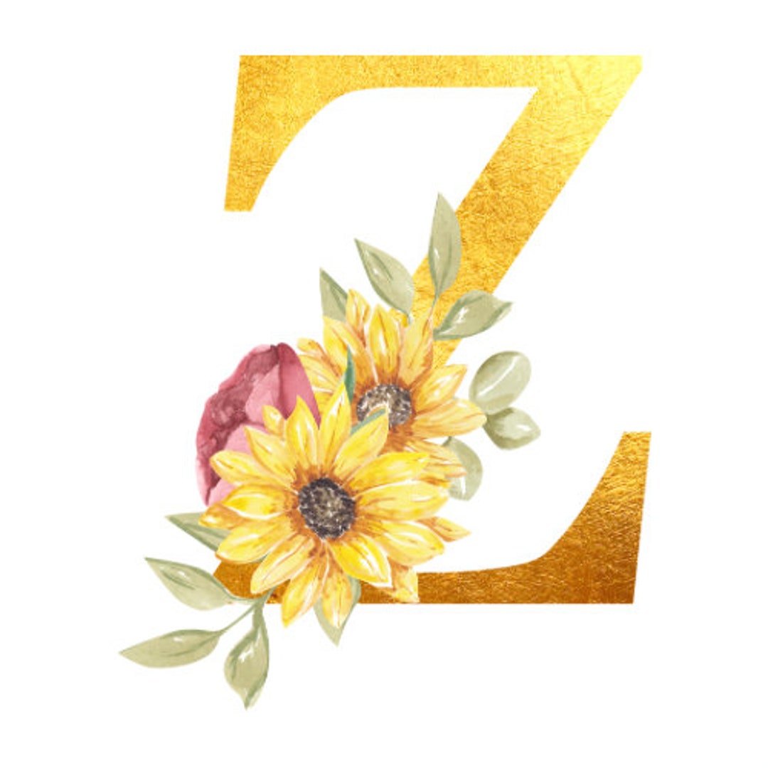 Flowered Letters 1 5 Pngs - Etsy
