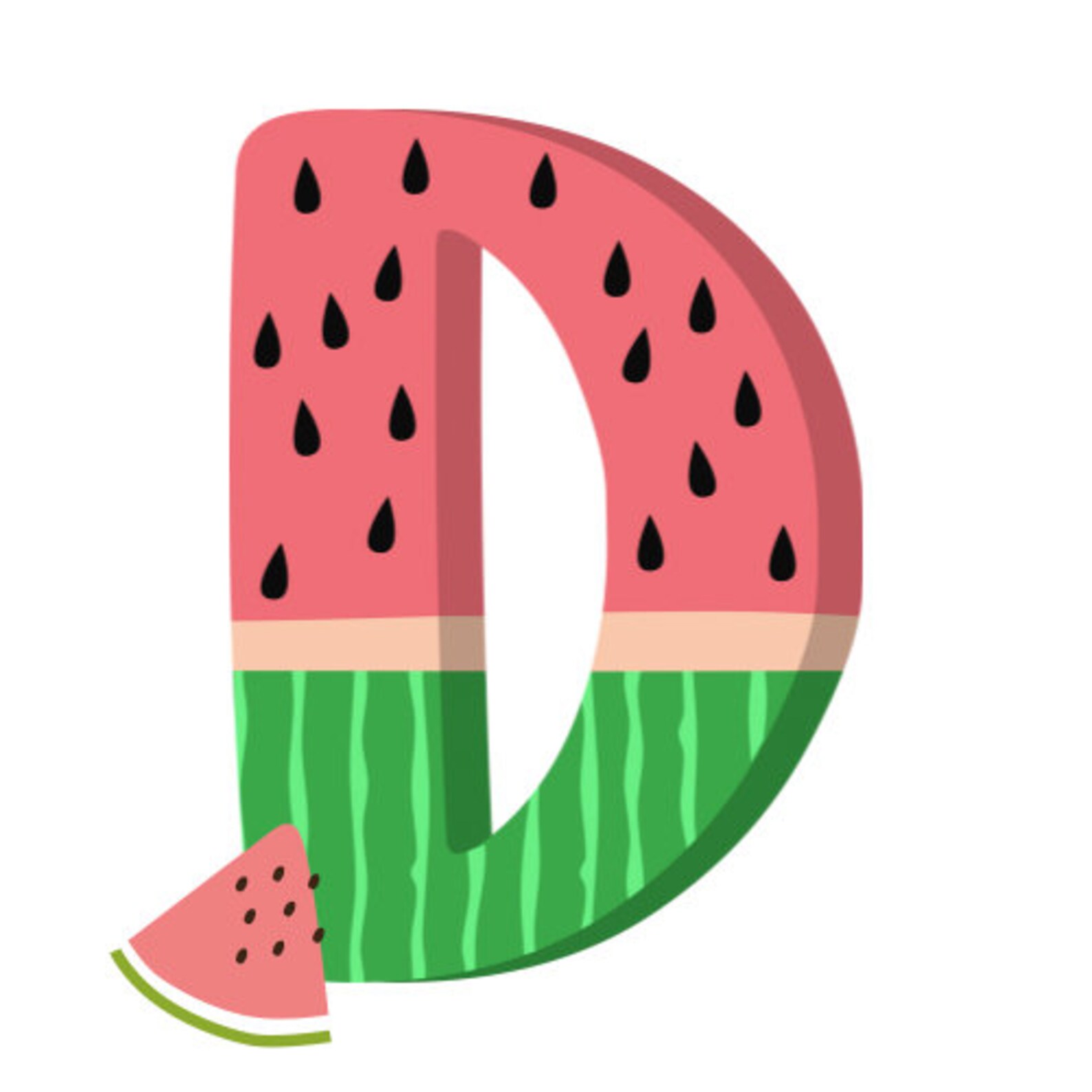 Watermelon Alphabet 1 - Etsy