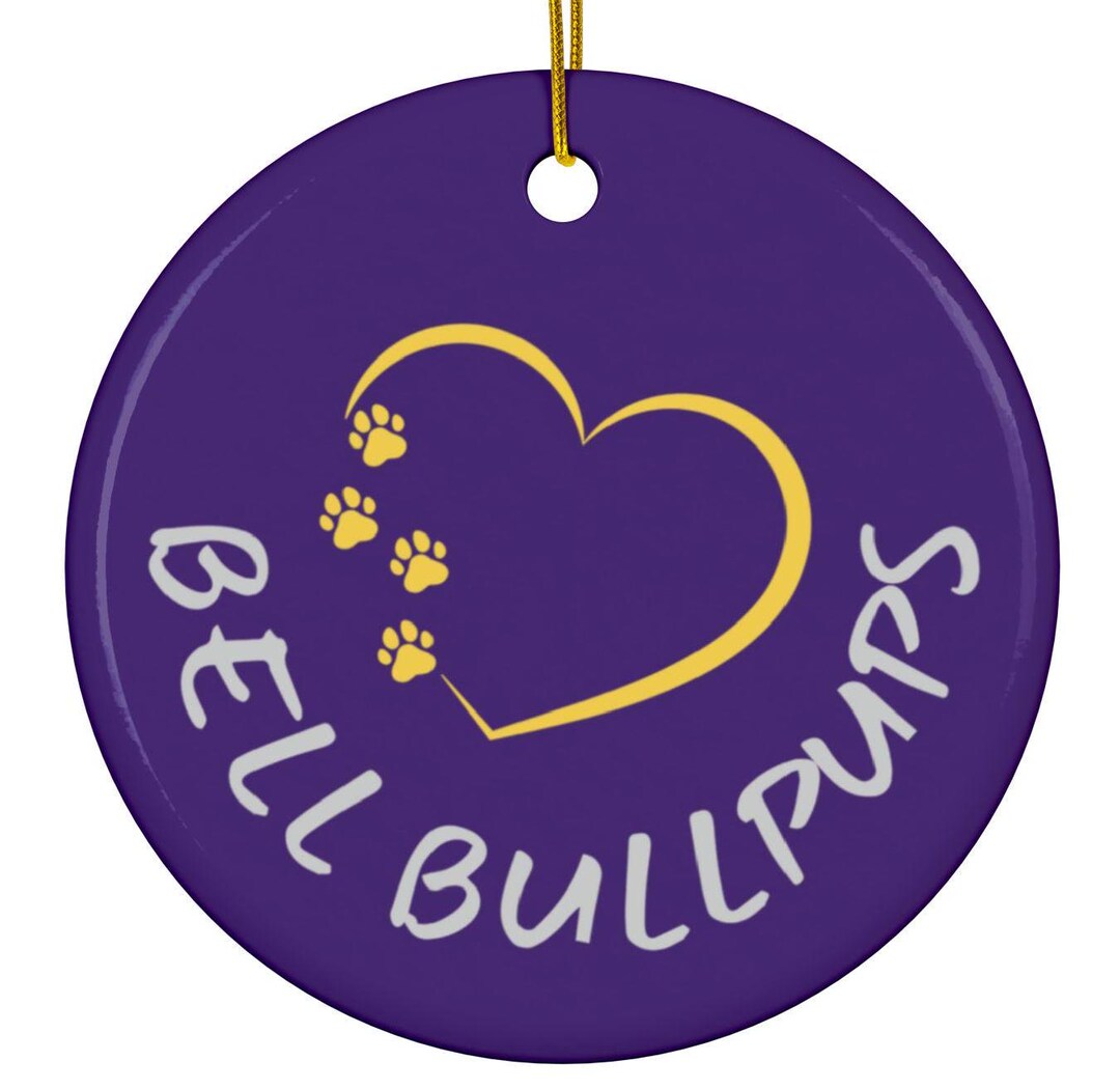Custom Bell Bullpups Ceramic Ornaments, School Mascot, School Spirit ...