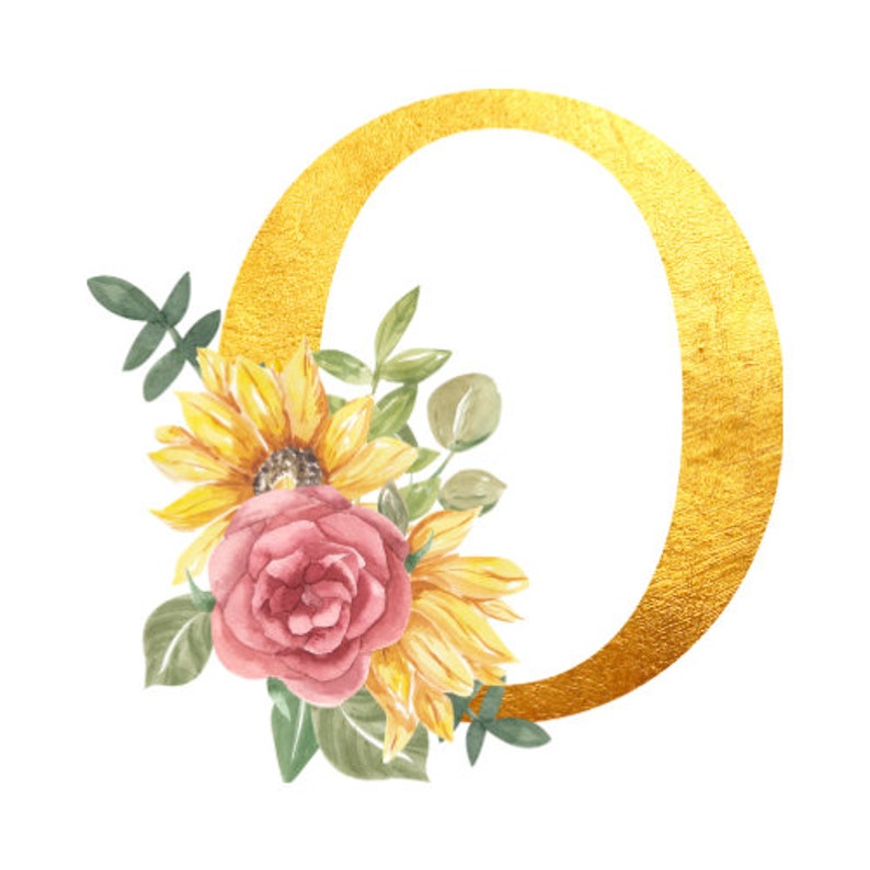 Flowered Letters 3 5 Pngs - Etsy