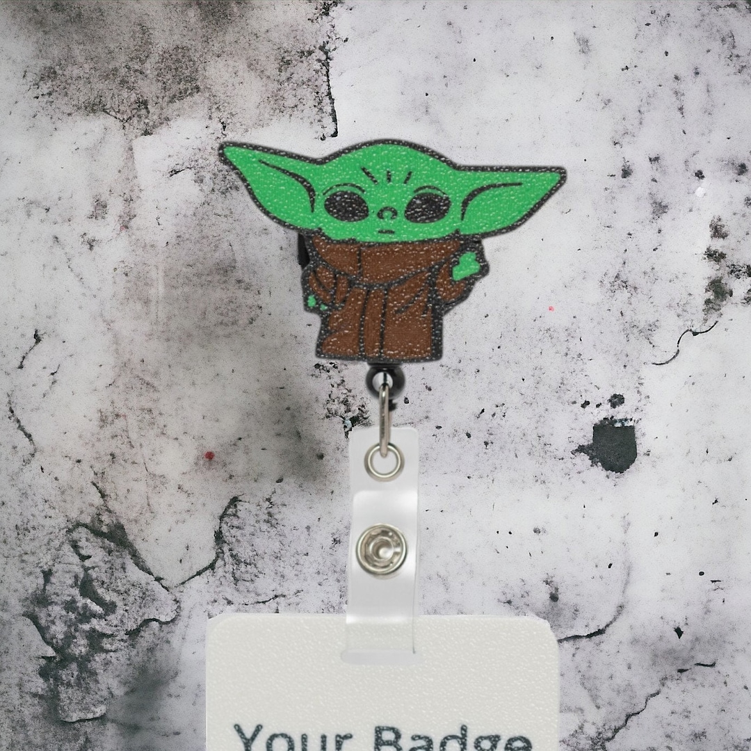 Badge Holder Grogu Baby Yoda - Retractable Badge Reel - for Star Wars Fan - Gift for Doctor ...