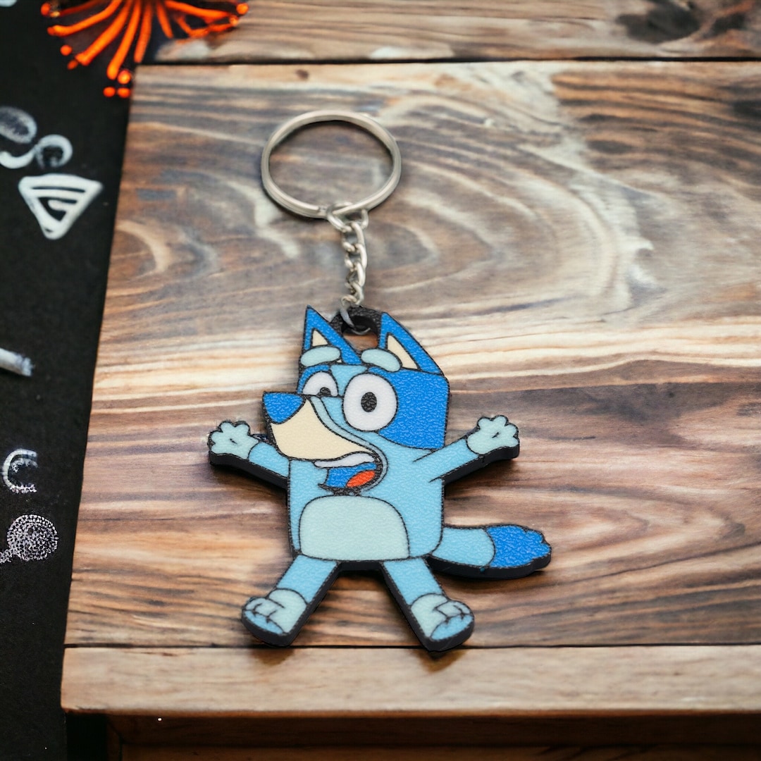 Gift for Kids Bluey Keychain Handcrafted Cute and Durable Cartoon ...