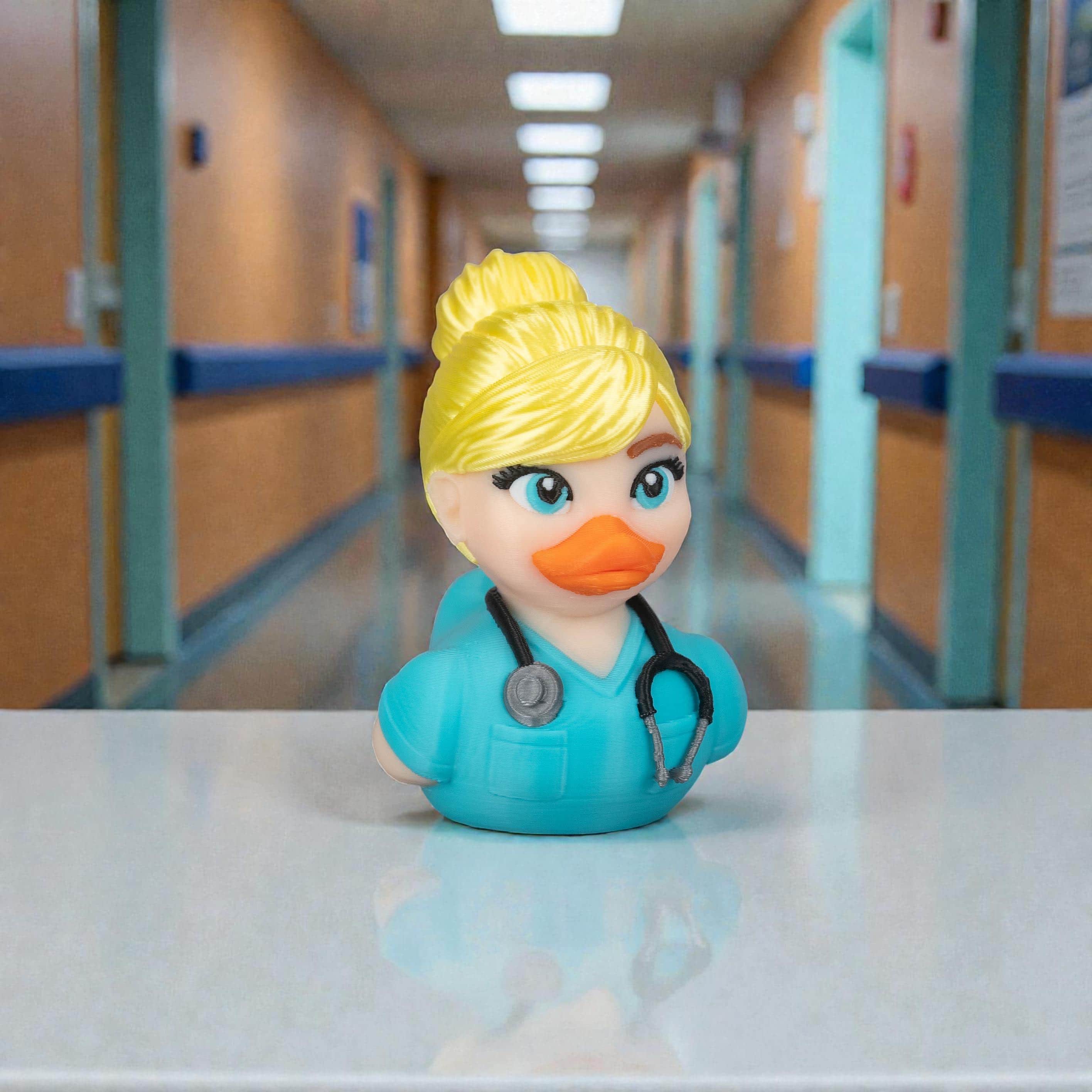 Healthcare Heroes! Handcrafted Female Doctor/nurse Scrub Ducky - Gift ...