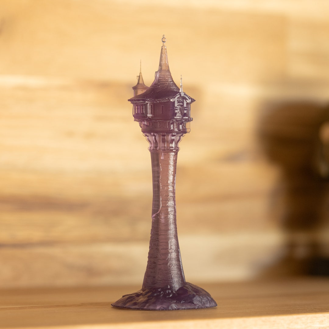 Tangled Rapunzel Mini Tower Castle Translucent Purple 4.5 Inch ...