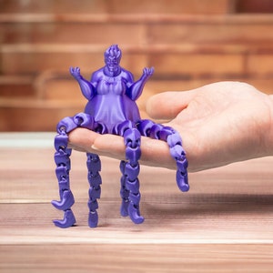 Fidget Toy - Sea Witch Figurine With Articulated Tentacles - the Little ...