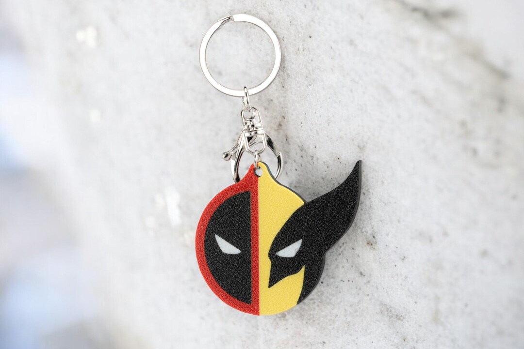 Deadpool and Wolverine Keychain Bag Charm Marvel Superhero Gift for ...