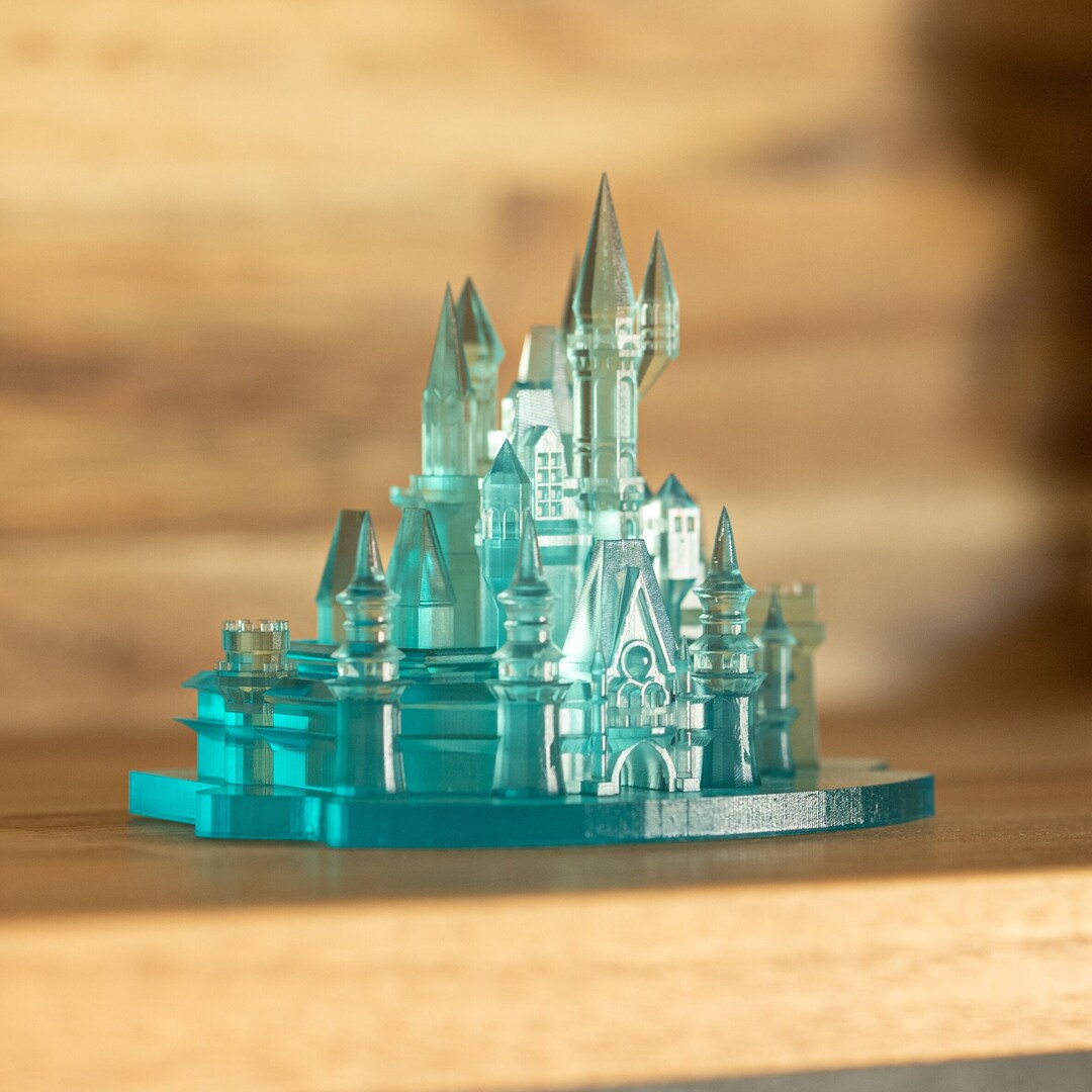 Cinderella Mini Castle Translucent Resin Sculpture - Etsy