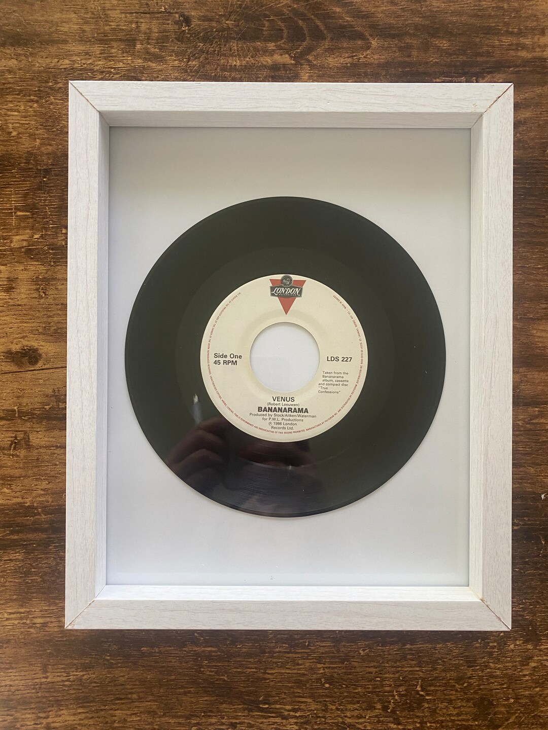 7" Vinyl "venus" by Bananarama || Vintage Framed Record Decor - Etsy