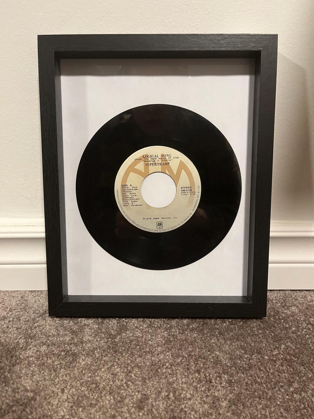 7 Vinyl logical Song by Supertramp Vintage Framed Record Wall Decor - Etsy