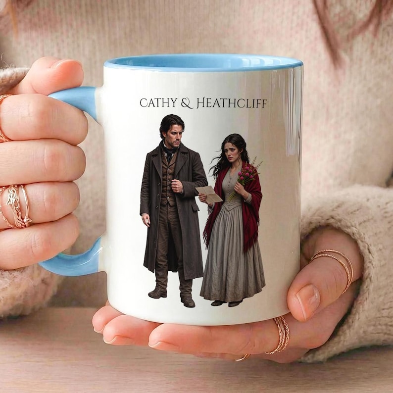 Cathy and Heathcliff Mug, Wuthering Heights Mug, Gothic Romance Book ...