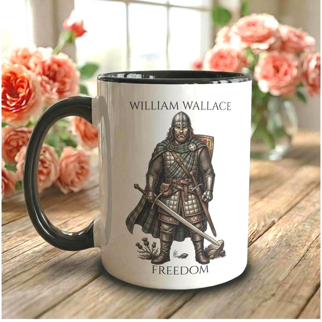 William Wallace Braveheart Scottish Warrior Mug, Medieval Freedom ...