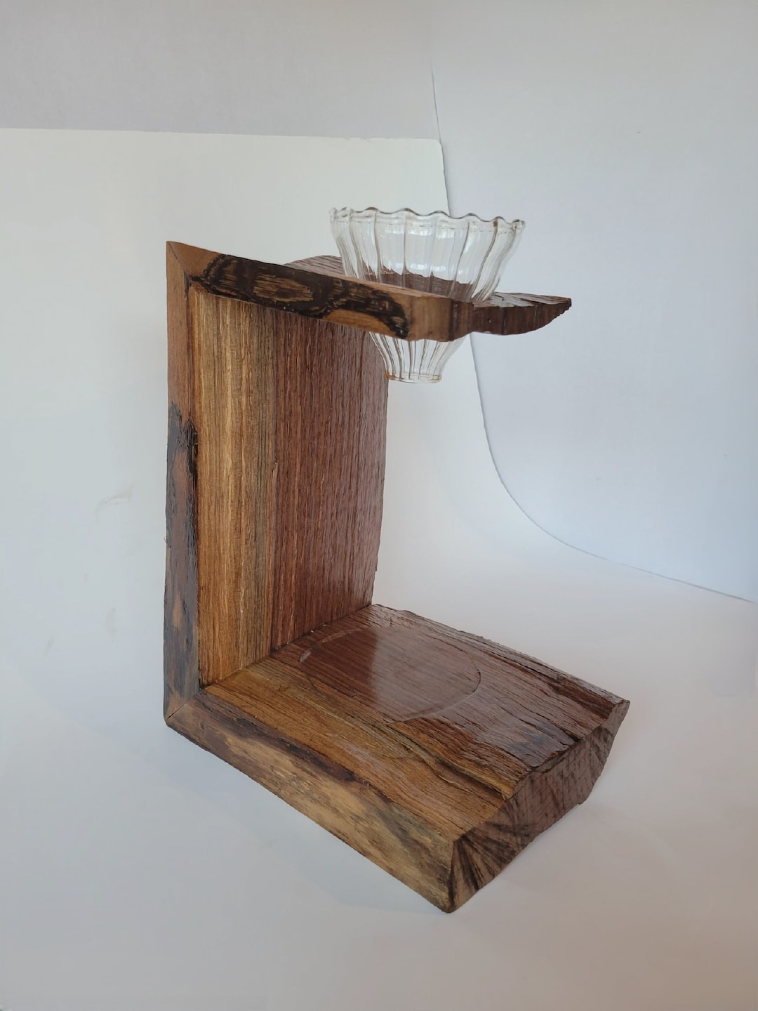 Black Walnut Pour Over Coffee Maker, Pour Over Coffee Stand ...