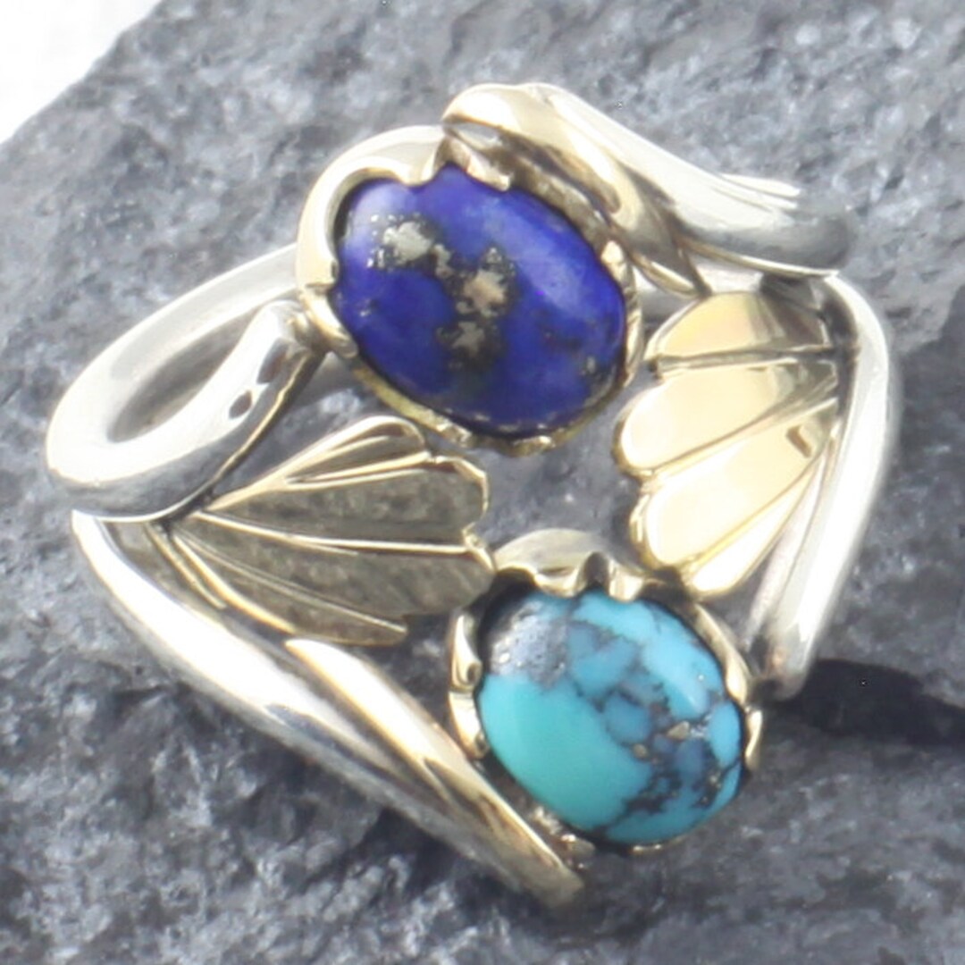 14k Gold & Silver Sheet and Wire Fabricated Ring - Etsy