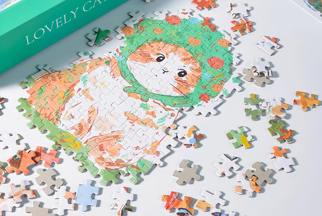 Cute Cat Kitty, Kawaii Cat Gifts, Cat Jigsaw Puzzle, Cat Theme Gifts, Puzzle for Adults, Gifts ...