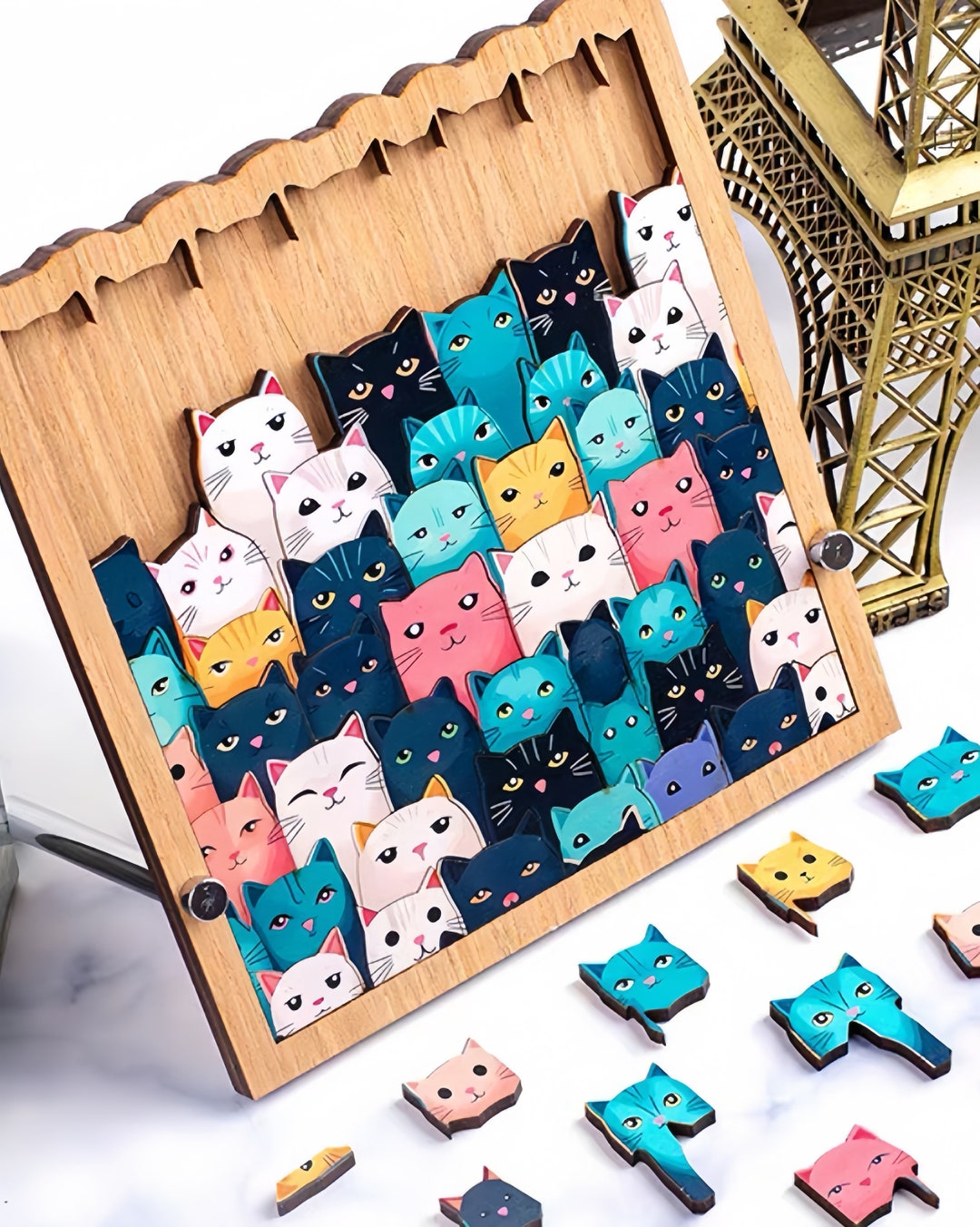 Cat Themed,62 Cats Wooden Puzzle, Pure Cats' Hell, Extremely Difficult ...