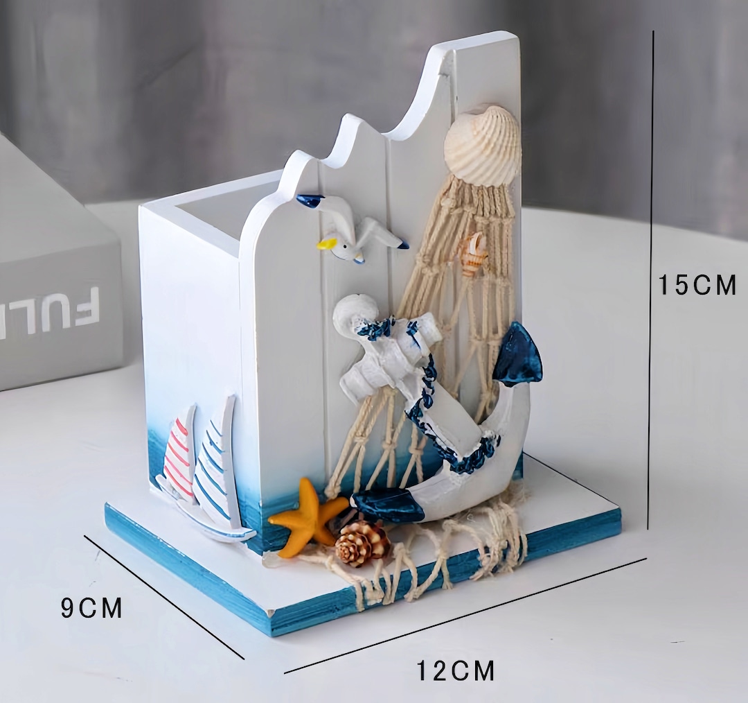 Decoración estilo mar mediterráneo Caja de almacenamiento - Etsy México