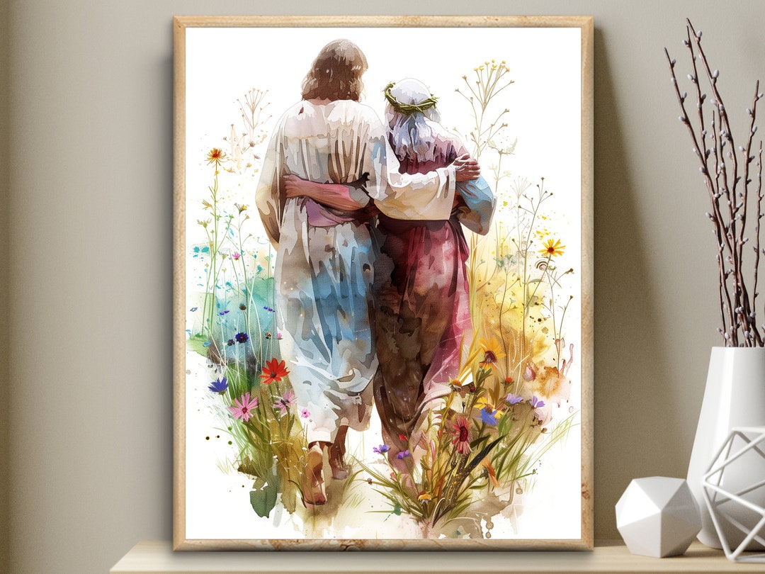 Guide Me to Heaven, Jesus Art Printable, Bible Digital Print ...