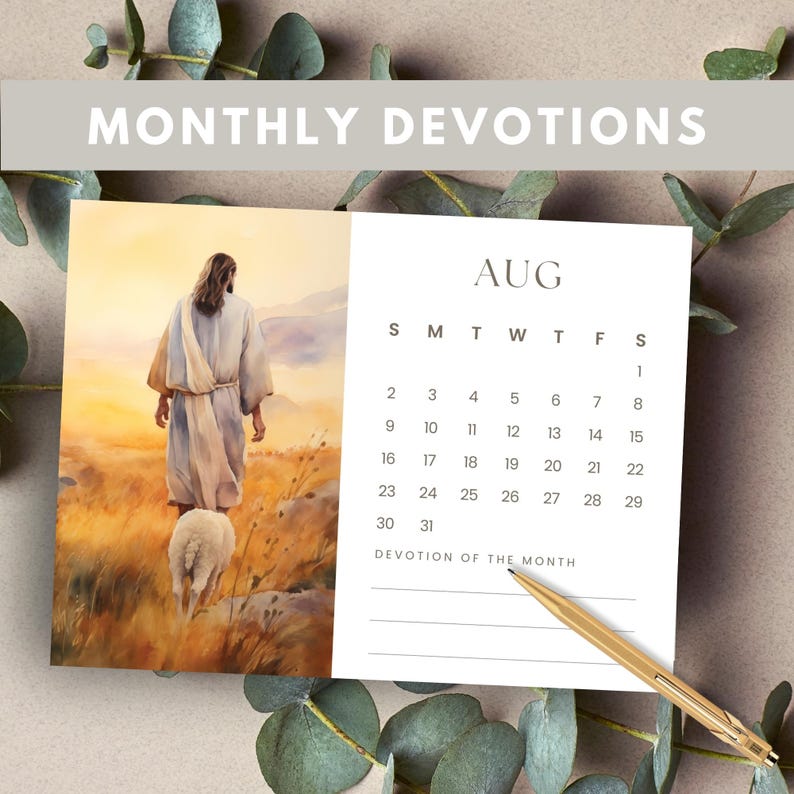 2026 Christian Calendar Printable, INSTANT DOWNLOAD, Jesus Prints and ...