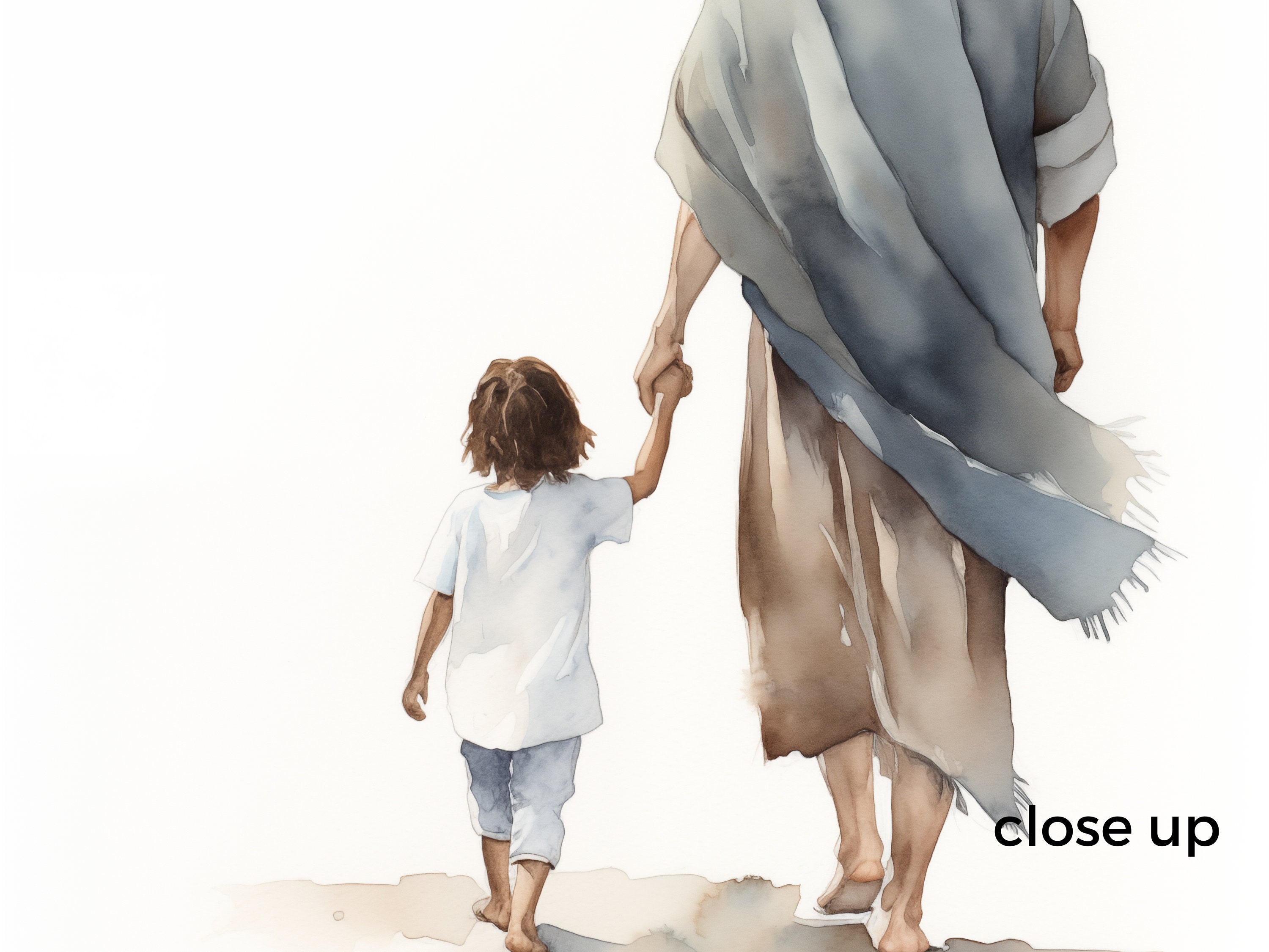 Jesus With a Little Boy A Child of God Bible Digital Print - Etsy