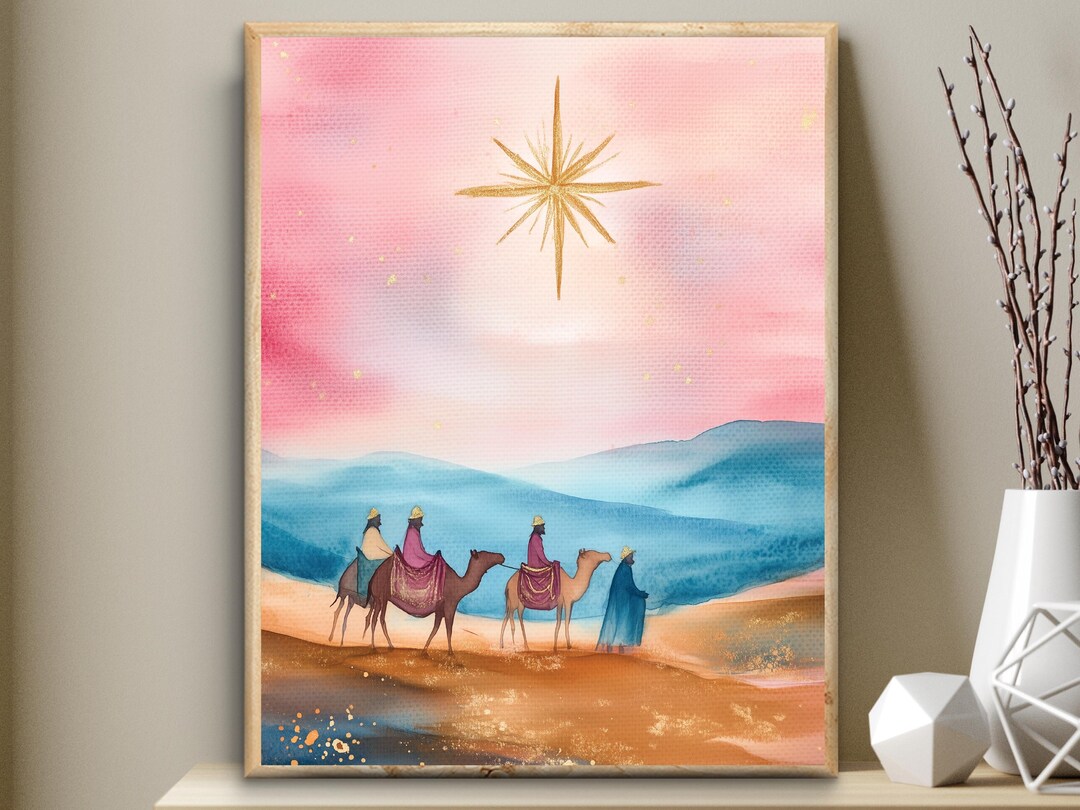 The Magi, Three Wise Men Nativity Print, Christmas Wall Art Bible ...