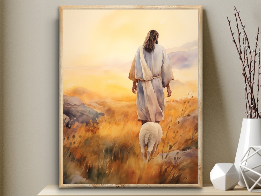 Jesus Leaves the 99, Parable of the Lost Sheep | Watercolor Bible ...
