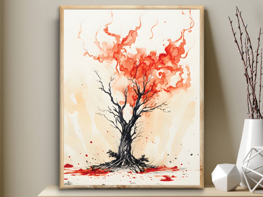 Moses and the Burning Bush, Bible Digital Art, Bible Ink Sketch, Bible ...