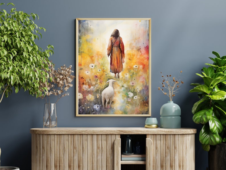 Jesus Leaves the 99, Parable of the Lost Sheep | Watercolor Bible ...