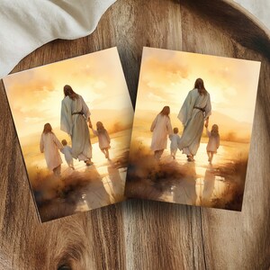 Jesus Christ With Two Girls and One Little Boy, Brother and Sisters ...