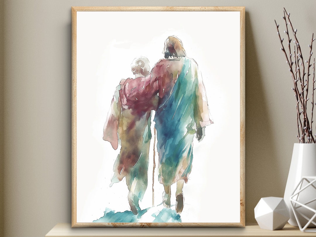 The Journey Home, Jesus Art Printable, Bible Digital Print, Remembrance ...