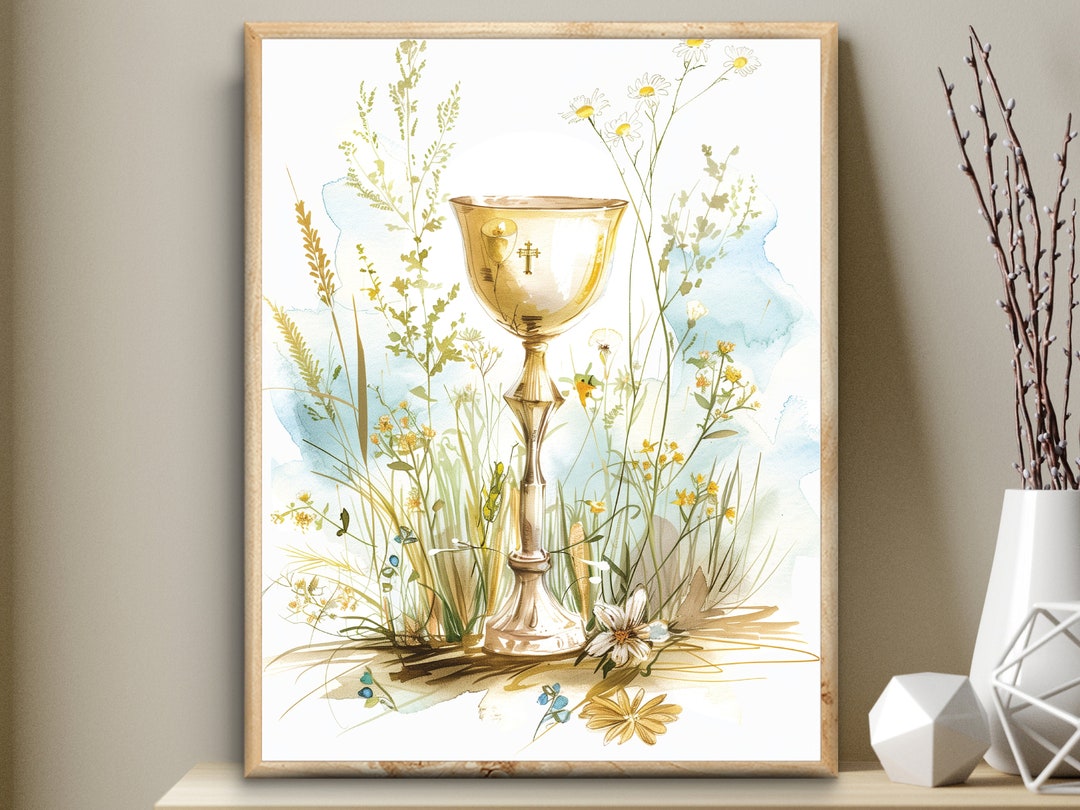 Catechist Gift, Sacred Chalice, Modern Digital Wall Art, Bible Digital ...