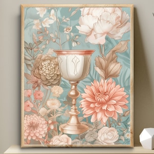 Sacred Chalice Holy Communion, Modern Digital Wall Art, Bible Digital ...
