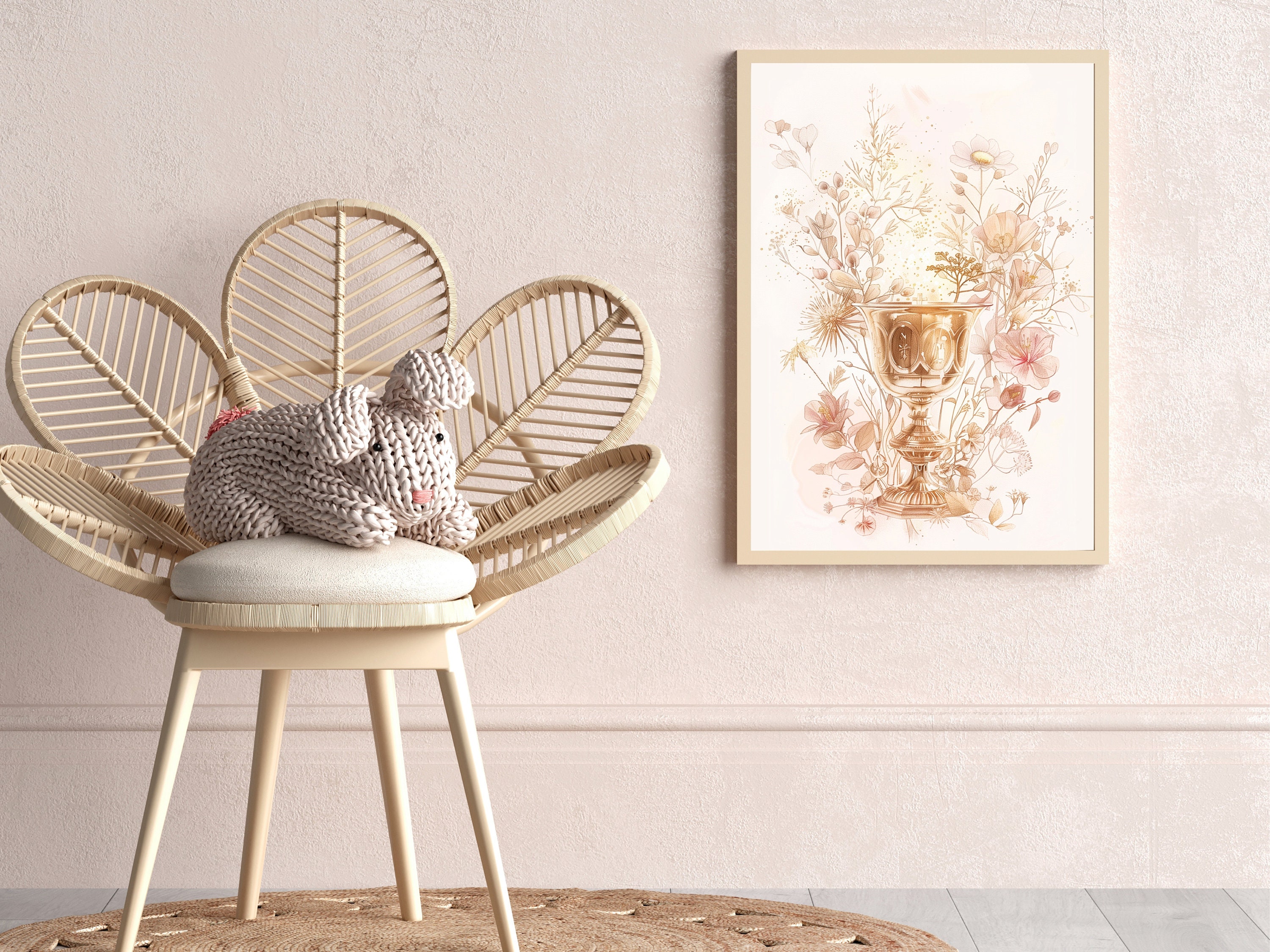 Sacred Chalice, Modern Digital Wall Art, Bible Digital Print, Eucharist ...