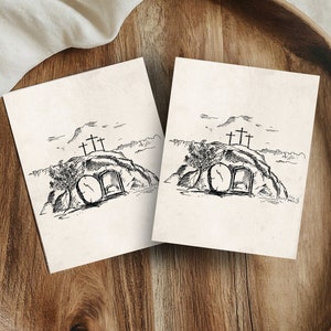 Jesus Christ in His Tomb Ink Sketch Print | Jesus Art | Bible Digital ...