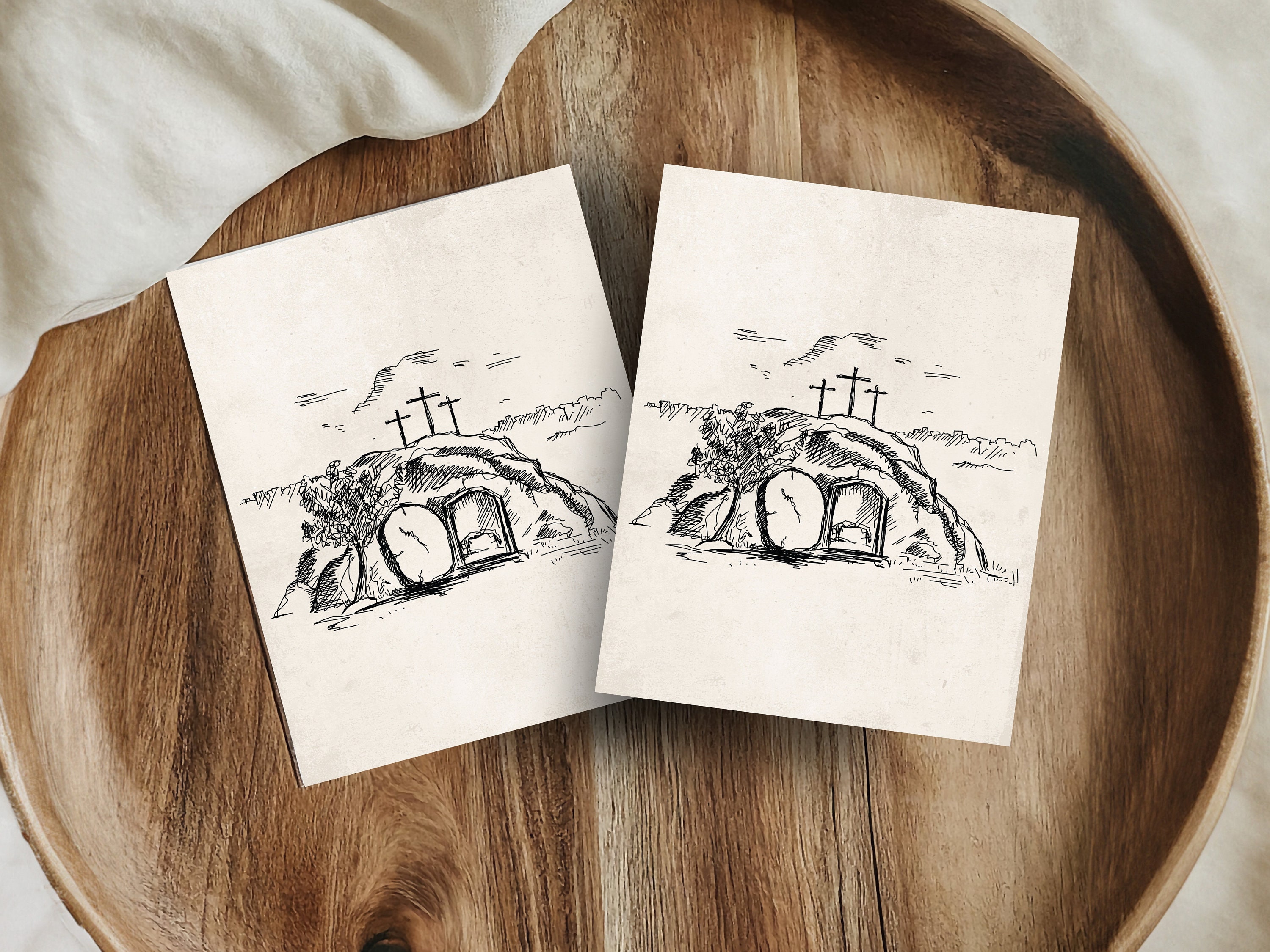Jesus Christ in His Tomb Ink Sketch Print | Jesus Art | Bible Digital ...