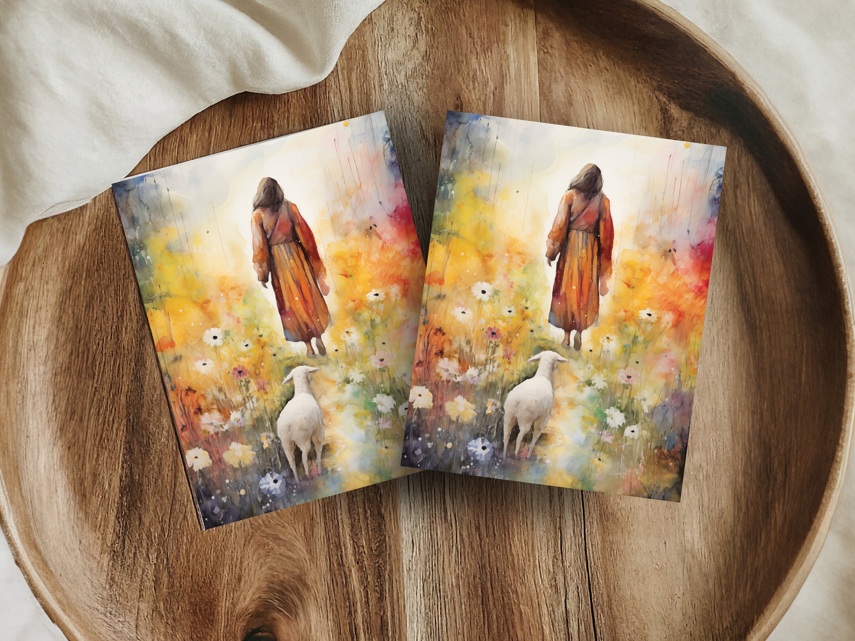Jesus Leaves the 99, Parable of the Lost Sheep | Watercolor Bible ...