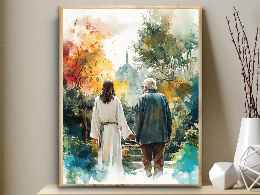 Guide Me to Heaven, Jesus Art Printable, Bible Digital Print ...