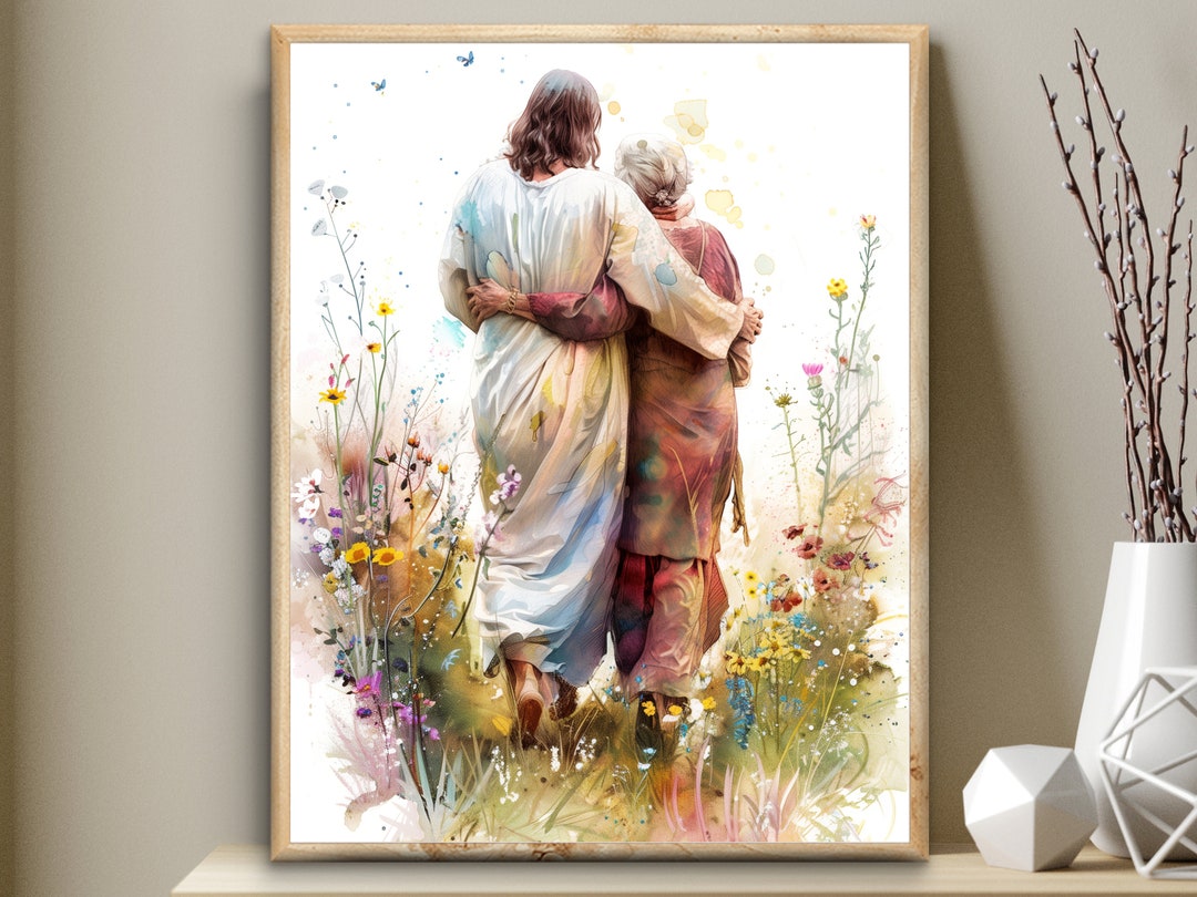 Guide Me to Heaven, Jesus Art Printable, Bible Digital Print ...