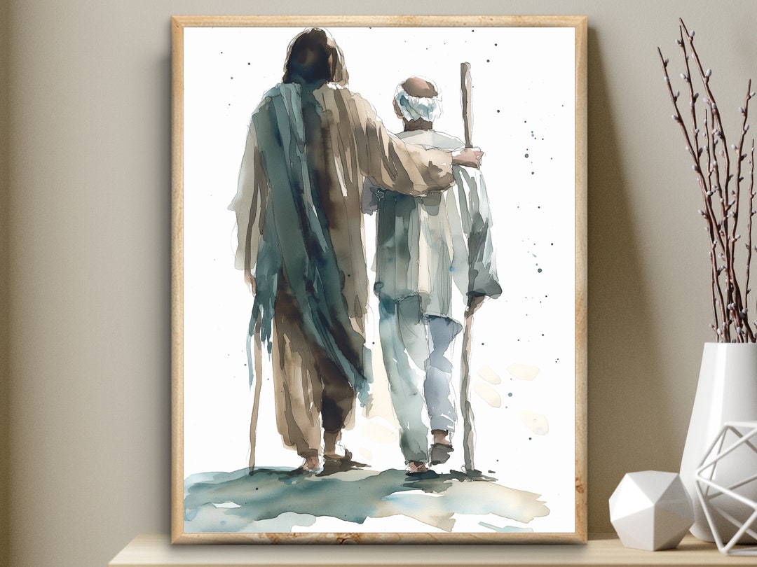 Guide Me to Heaven, Jesus Art Printable, Bible Digital Print ...