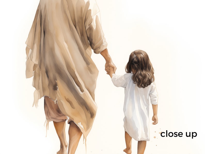 A Child of God Printable, Jesus With a Little Girl, Bible Digital Print ...