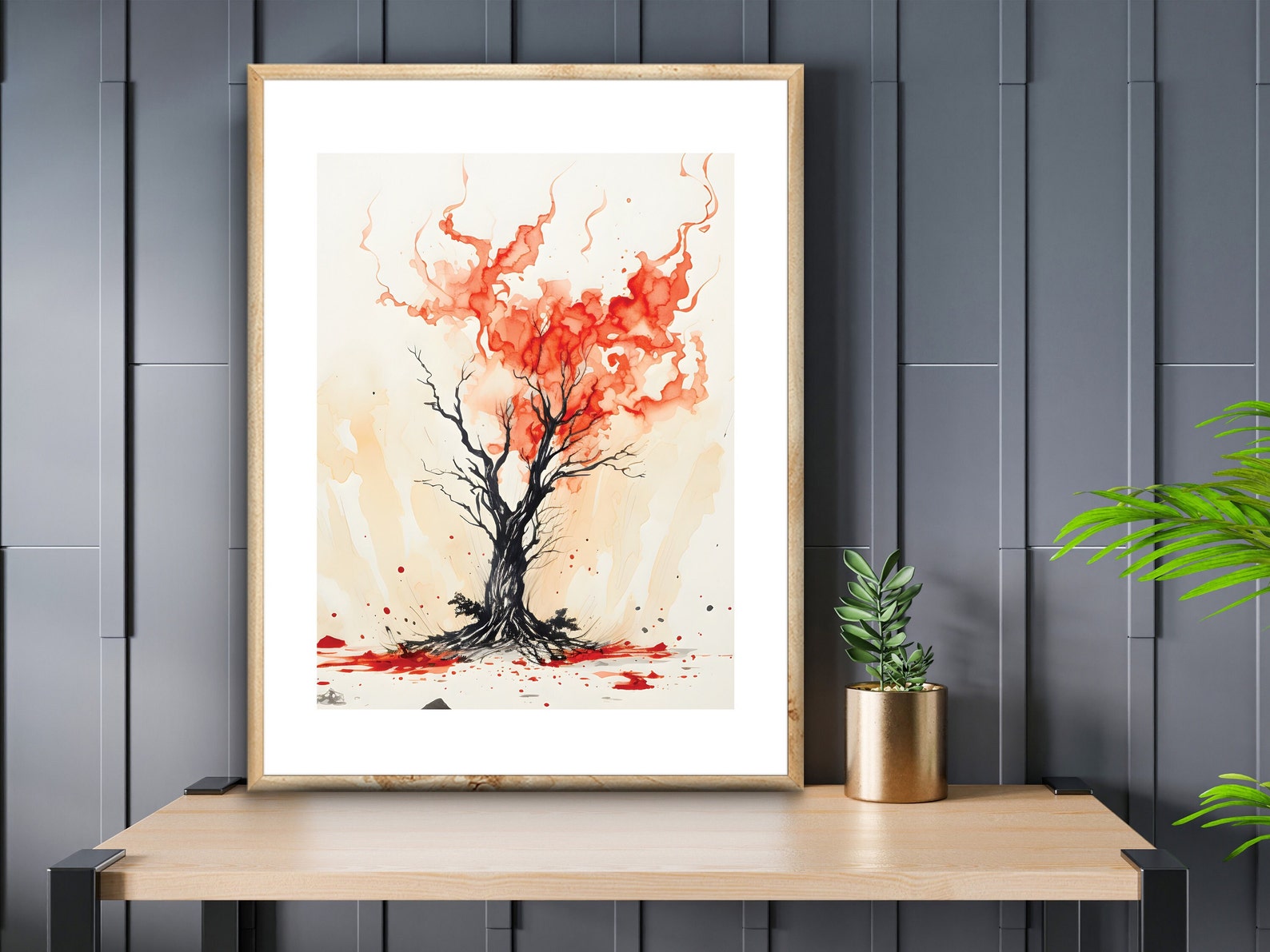 Moses and the Burning Bush, Bible Digital Art, Bible Ink Sketch, Bible ...