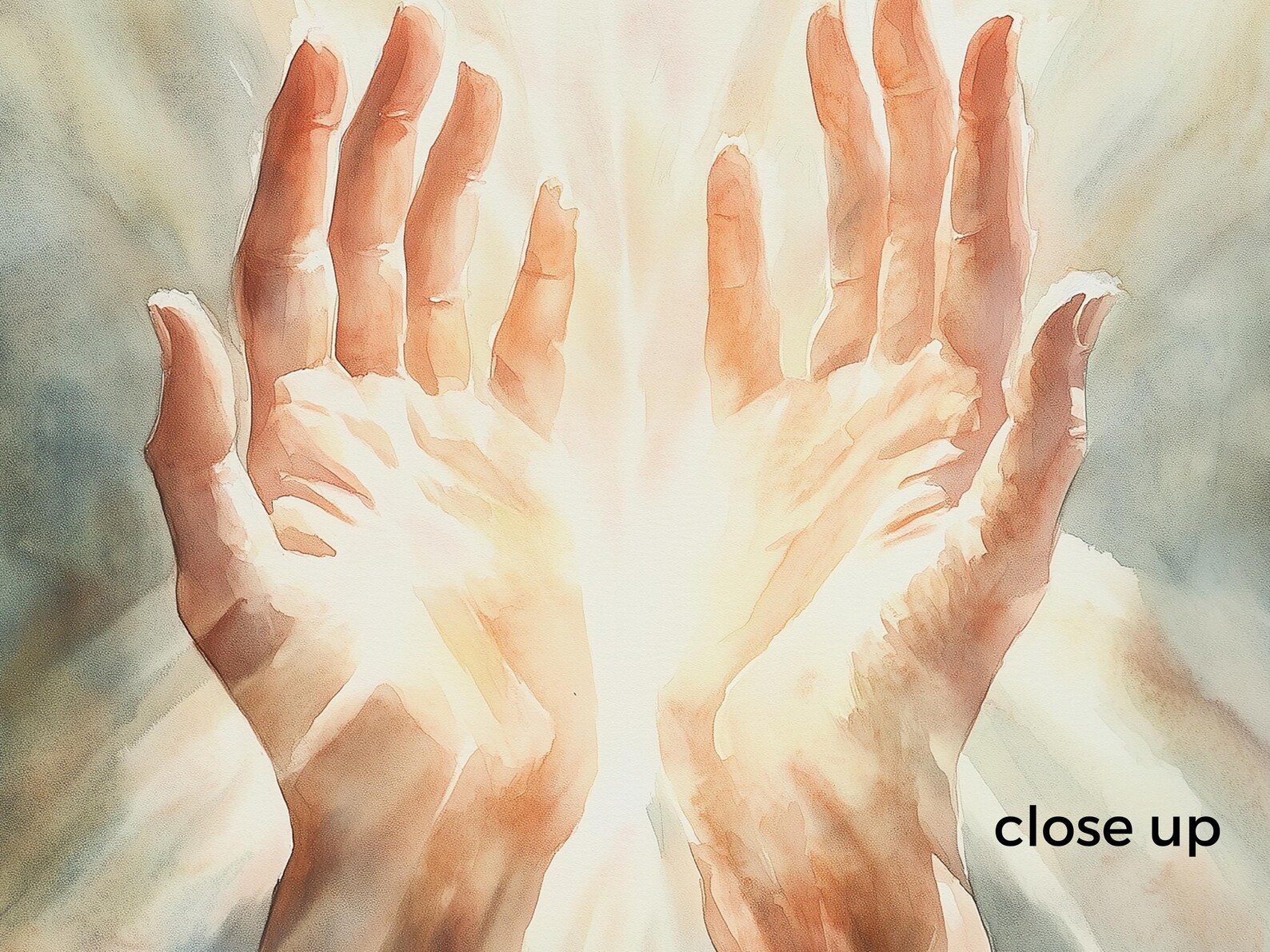 Jesus Christ Hands Offering Light, Inspirational Bible Digital Print ...