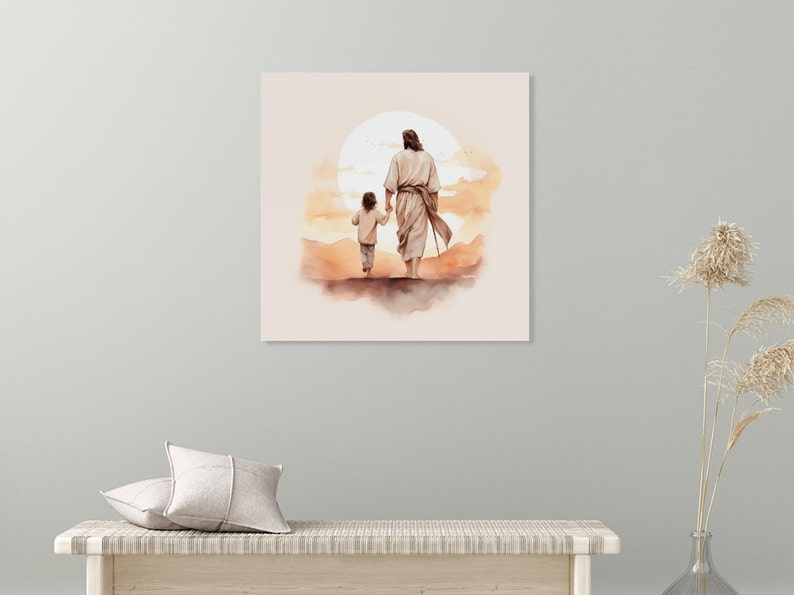 Jesus With a Little Boy, A Child of God, Bible Digital Print ...